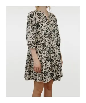 IBLUES Printed Floral Ruffled Dress