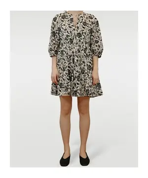 IBLUES Printed Floral Ruffled Dress