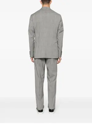 LARDINI Prince-of-wales-check Wool Suit - Gray