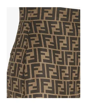 Fendi Allover Ff Printed Straight-leg Pants - Brown