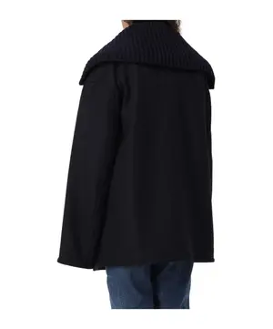 Dsquared2 Double Breasted Long Sleeve Coat - Navy