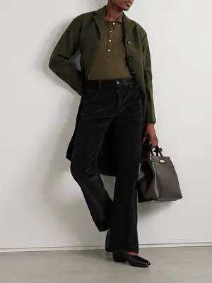 Bally Cotton Corduroy Flared Pants