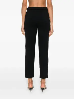 Wardrobe.NYC Seam Detail Stretch Scuba Jersey Trousers - Black
