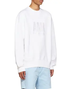 AMI Paris Tonal Logo-embroidered Sweatshirt