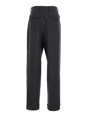 Dries Van Noten Belt Loop Casual Pants - Black