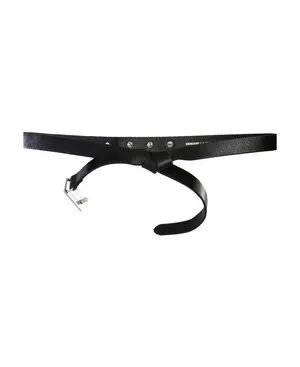Dsquared2 Logo Plaque Leather Belt