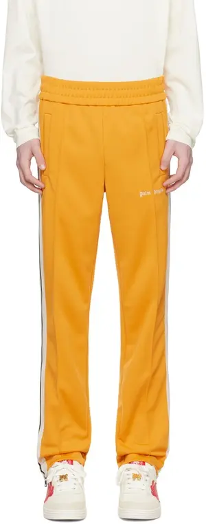 Palm Angels Logo-printed Elasticated Waist Track Pants - Orange