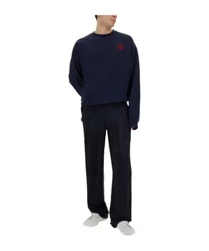 FAMILY FIRST Tailored Pleated Trousers - Black