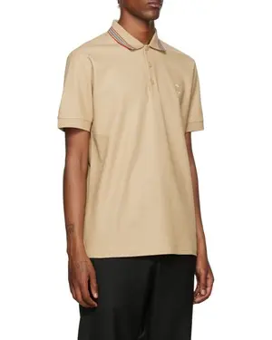 Burberry Logo Embroidered Short Sleeved Polo Shirt