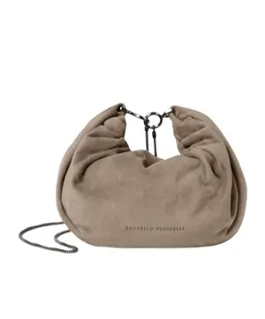 Brunello Cucinelli Logo Shoulder Bags