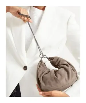 Brunello Cucinelli Hobo Bag With Chain Strap - Brown
