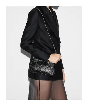 Gucci Gg Emblem Super Mini Shoulder Bag