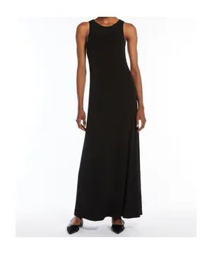 Max Mara Pompei Crewneck Sleeveless Maxi Dress - Black
