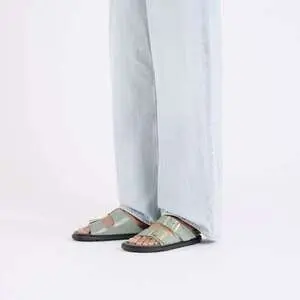 BIRKENSTOCK Karl Lagerfeld Arizona Droplet Buckle Sandals - Sage
