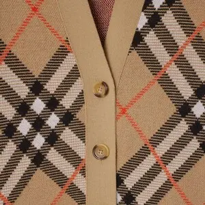 Burberry Checked V-neck Buttoned Cardigan