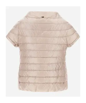 Herno Greta Short-sleeved Quilted Jacket - Nude
