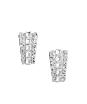 SELF-PORTRAIT Crystal-embellished Stud Earrings - Silver
