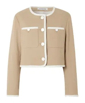 Veronica Beard Cropped Button-down Jacket - Nude