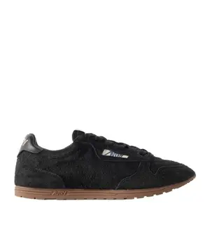 AUTRY Windspin Perforated Suede Sneakers - Black