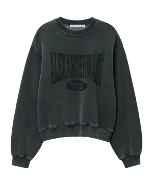 Alexander Wang Logo Printed Drop Shoulder Sweatshirt
