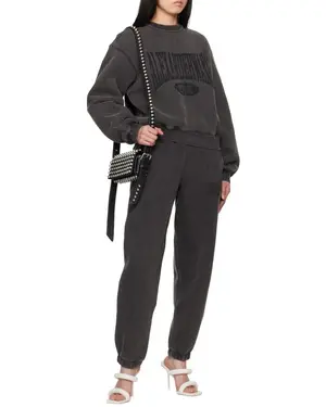 Alexander Wang Logo Printed Drop Shoulder Sweatshirt