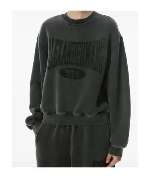 Alexander Wang Logo Printed Drop Shoulder Sweatshirt