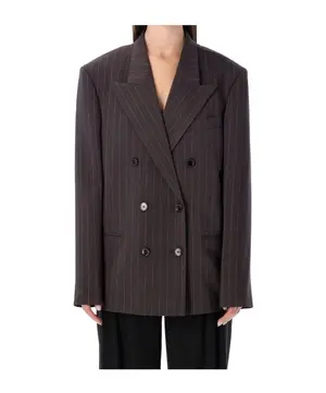Magda Butrym Striped Double-breasted Blazer