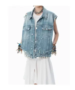 Alexander Wang Regen Denim Oversized Vest