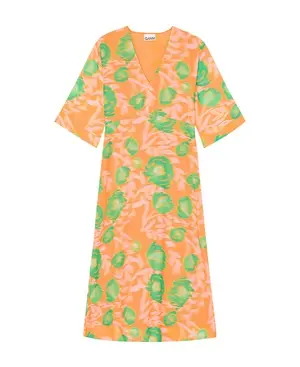 Ganni V Neck Day Dresses