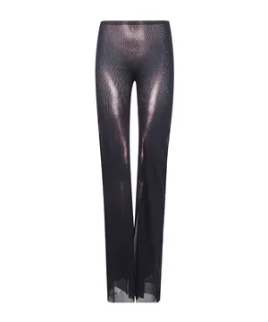 JEAN PAUL GAULTIER Metallic Printed Slim Fit Trousers - Black