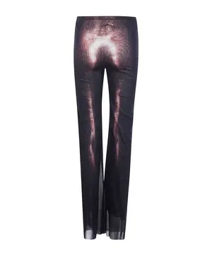 JEAN PAUL GAULTIER Metallic Printed Slim Fit Trousers - Black