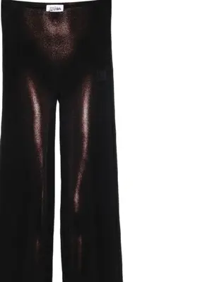 JEAN PAUL GAULTIER Metallic Printed Slim Fit Trousers - Black