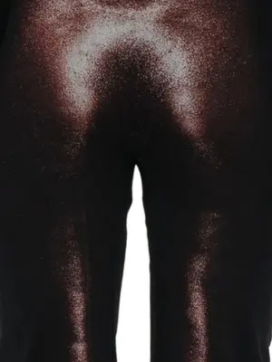 JEAN PAUL GAULTIER Metallic Printed Slim Fit Trousers - Black