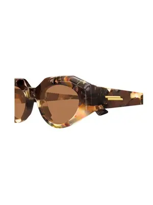 Bottega Veneta Oval Frame Sunglasses