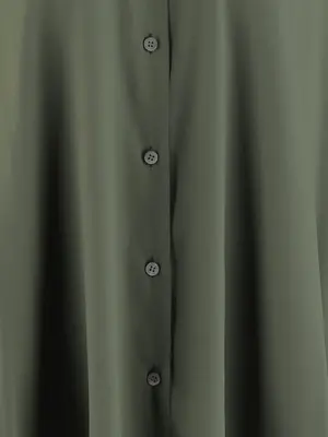 Dries Van Noten Long-sleeved Satin Blouse - Dark Green