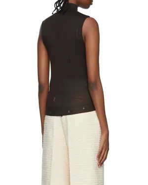 Amiri High Neck Cashmere Vest