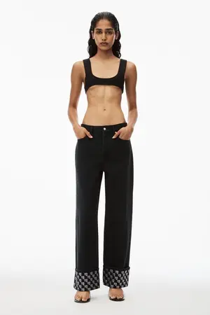 Alexander Wang Monogram Detailed Jeans