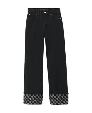 Alexander Wang Monogram Detailed Jeans - Black