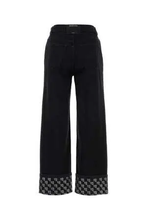 Alexander Wang Monogram Detailed Jeans - Black