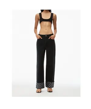 Alexander Wang Monogram Detailed Jeans - Black