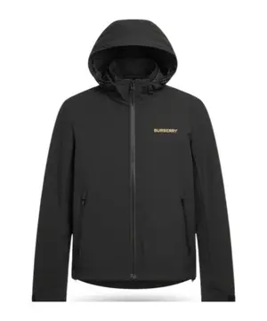 Burberry Hooded Jacket With Zipper Closure