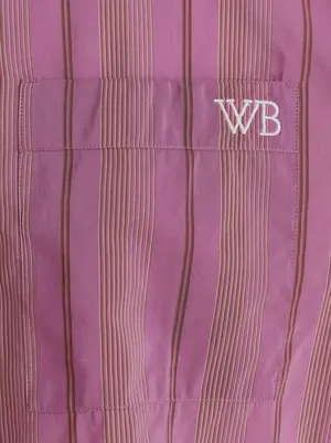 WALES BONNER Striped Short-sleeved Shirt