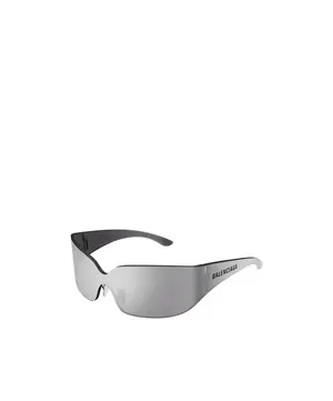 Balenciaga Shield Frame Sunglasses - Silver-silver-silver