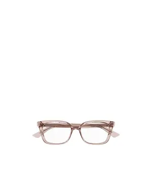 Alexander McQueen Square Frame Eyeglasses - Nude
