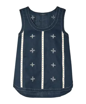 Vita Kin Embroidered Linen Top