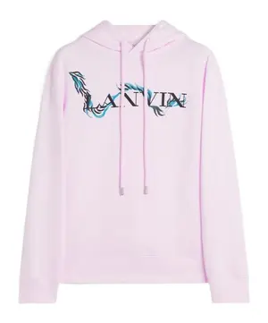 LANVIN Dragon Print Logo Hoodie
