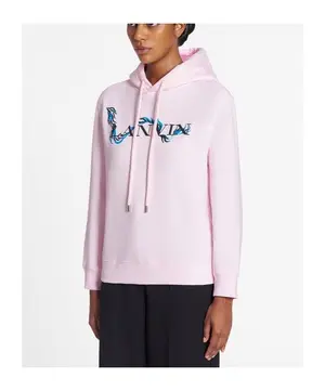 LANVIN Dragon Print Logo Hoodie