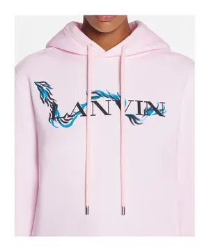 LANVIN Dragon Print Logo Hoodie
