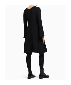 Emporio Armani Flared Dress With Padded Cuffs
