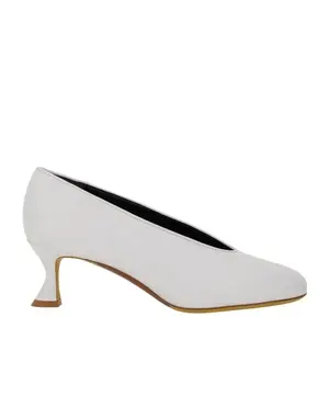 Moschino Round Toe Stiletto Pumps - White